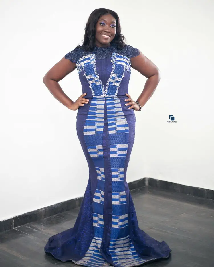 BLUE KENTE STYLES 34 - Kente Knots