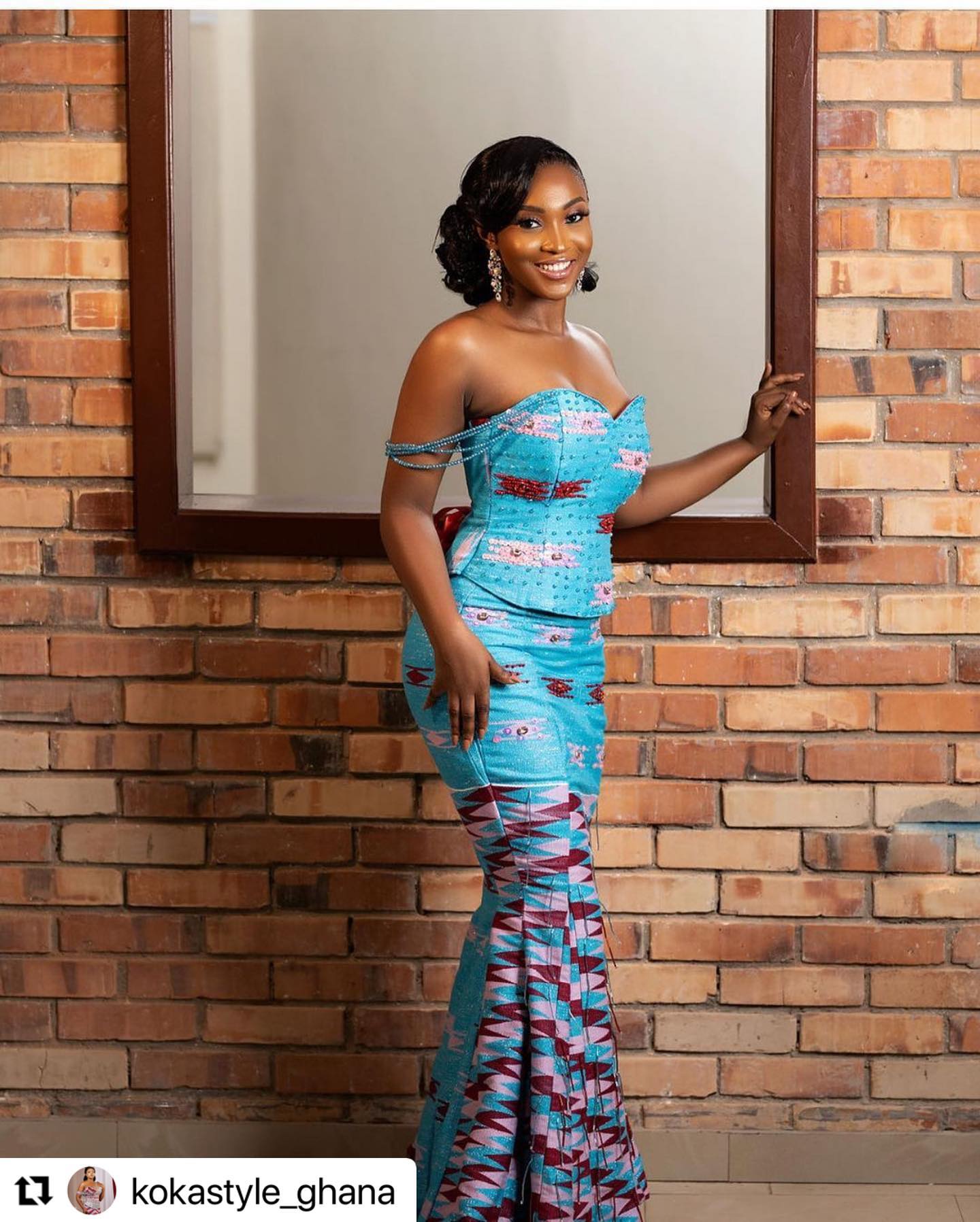 BLUE KENTE STYLES 8 - Kente Knots