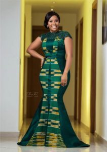 Green Kente Styles - 35 Styles For The Chic Ghanaian Bride. - Kente Knots