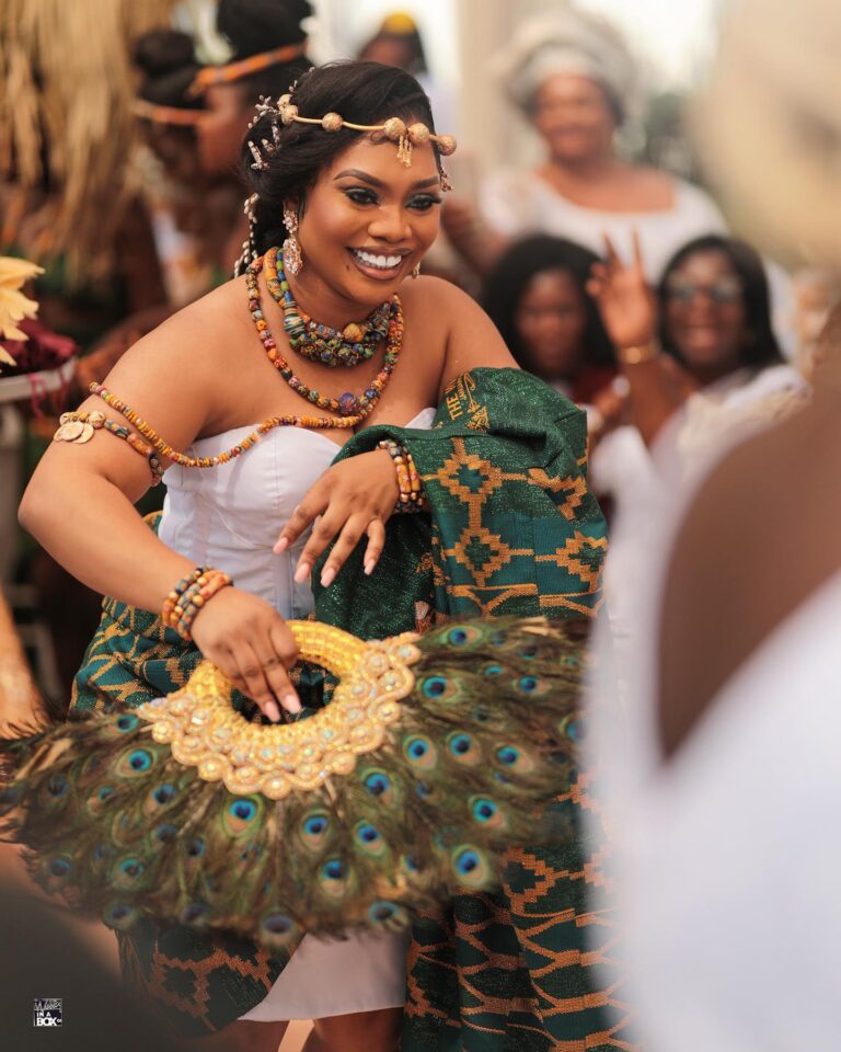 Green Kente Styles - 35 Styles For The Chic Ghanaian Bride. - Kente Knots