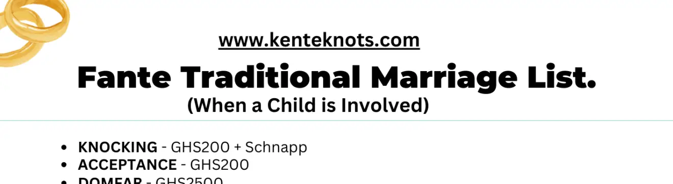 Fante raditional Marriage List - Kente Knots