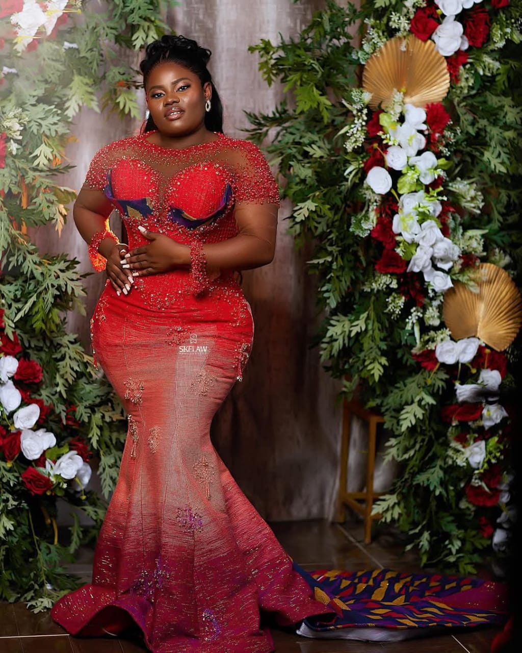 Red Kente Styles - Nail Your Engagement With These Inspo - Kente Knots