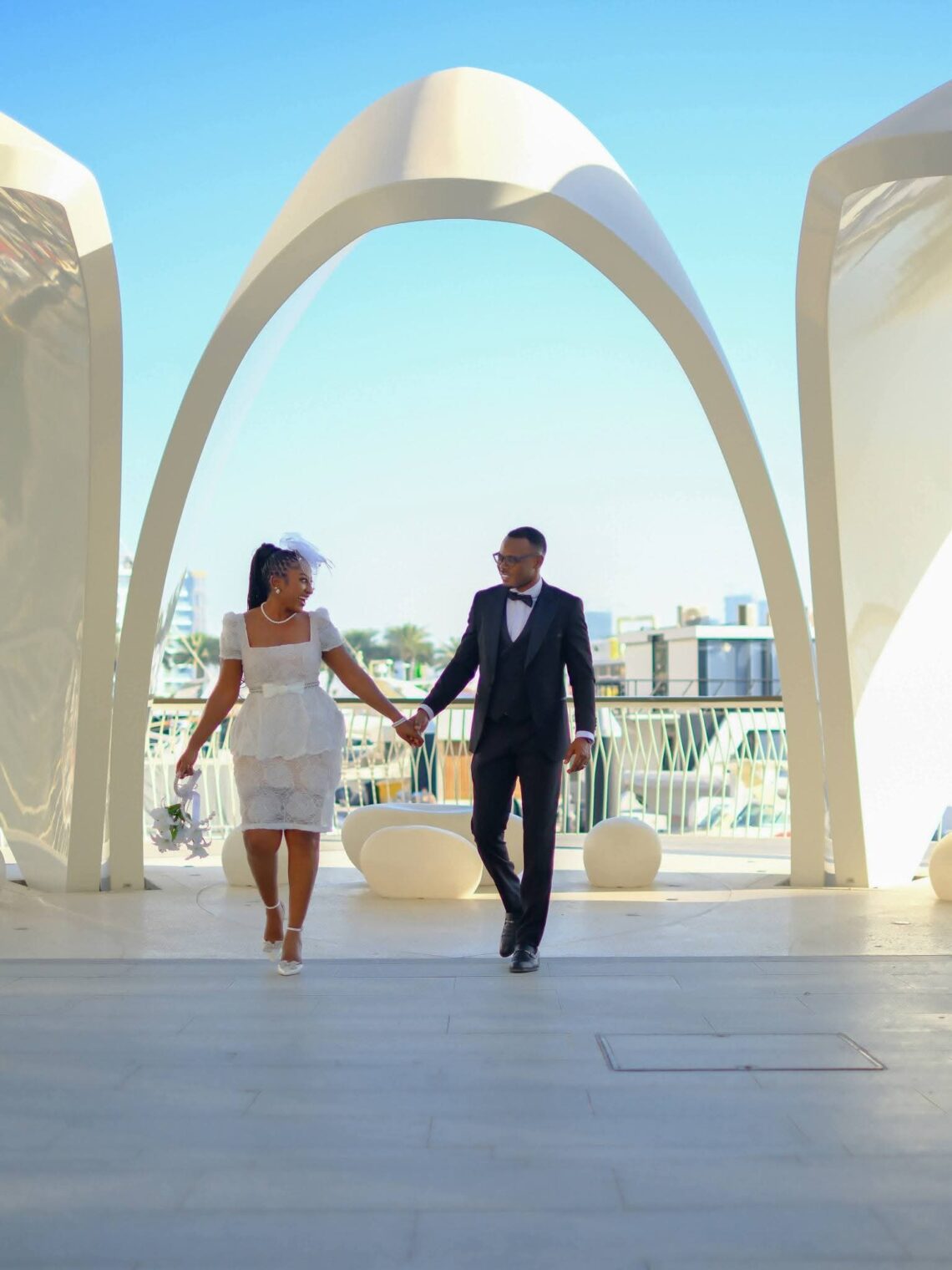 Anita Akuffo and Opoku Saana's Civil Wedding in Abu Dhabi - Kente Knots